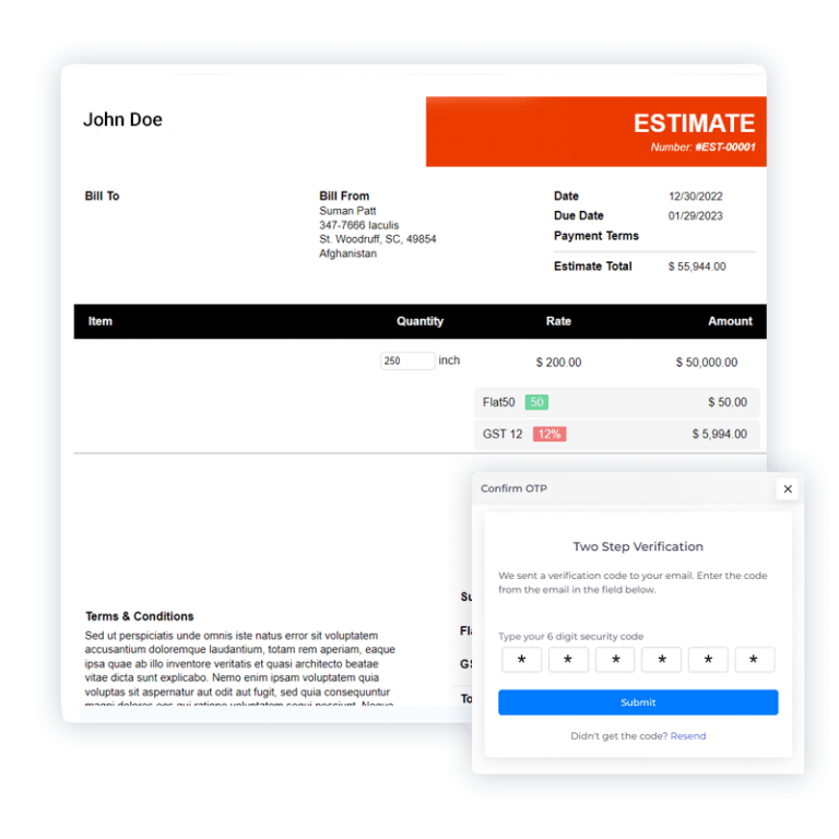 Optional Items - Invoice Crowd